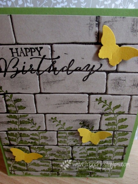 Brick Wall embossing folder with ink - Frenchie Stamps