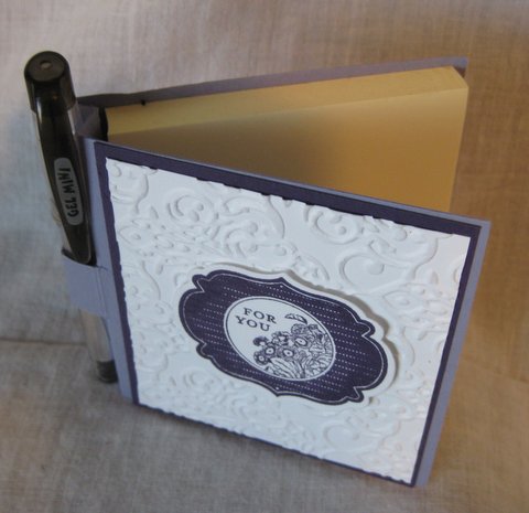 Post it Note Pad Holder with Pen - Frenchie Stamps