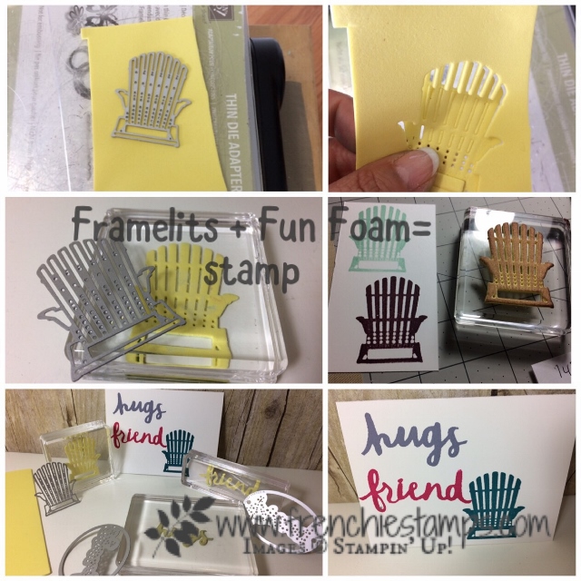 Make your own stamp Fun Foam and Thinlits - Framelits - Frenchie Stamps