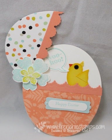 Egg Card with Chickie - Frenchie Stamps