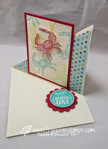 Diagonal Easel Card Video stampin'Up! - Frenchie Stamps