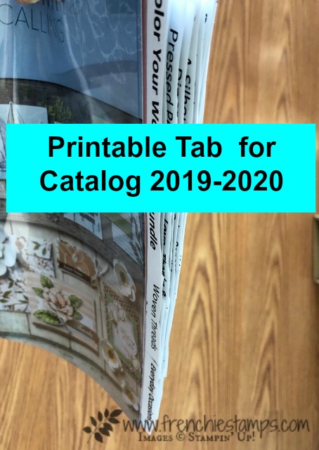 Easy Printable Tabs For Your Stampin'Up! Catalog - Frenchie Stamps