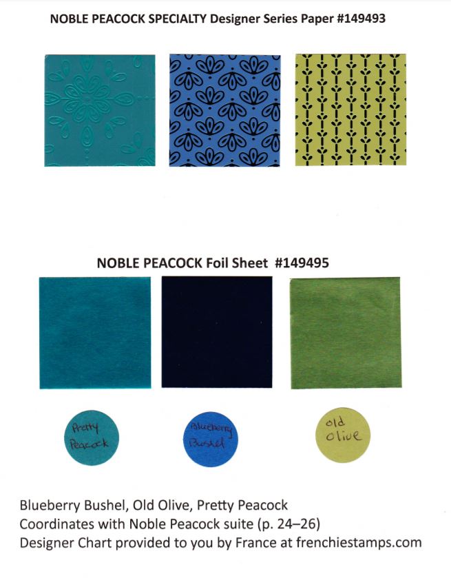 Free Download of Stampin'Up! Design Paper Chart - Frenchie Stamps