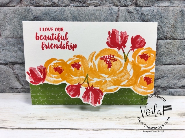 Boarder Flower with Beautiful Friendship - Frenchie Stamps
