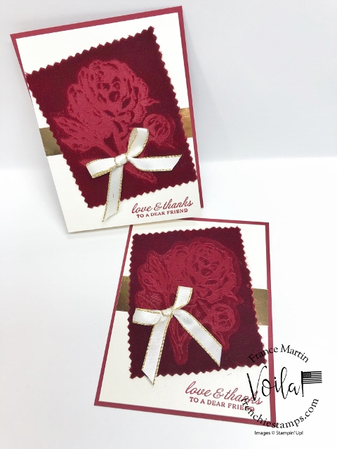Etching With Prized Peony Stamp On Velour-Velvet - Frenchie Stamps