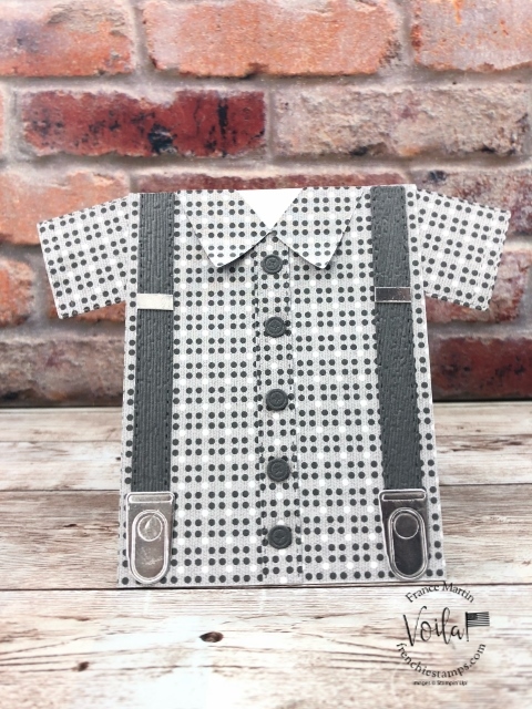 Shirt Card With Suit and Tie Dies - Frenchie Stamps