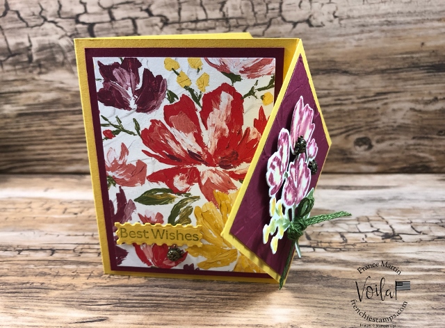 Diamond Flip Card With The Stamp Set Art Gallery. - Frenchie Stamps