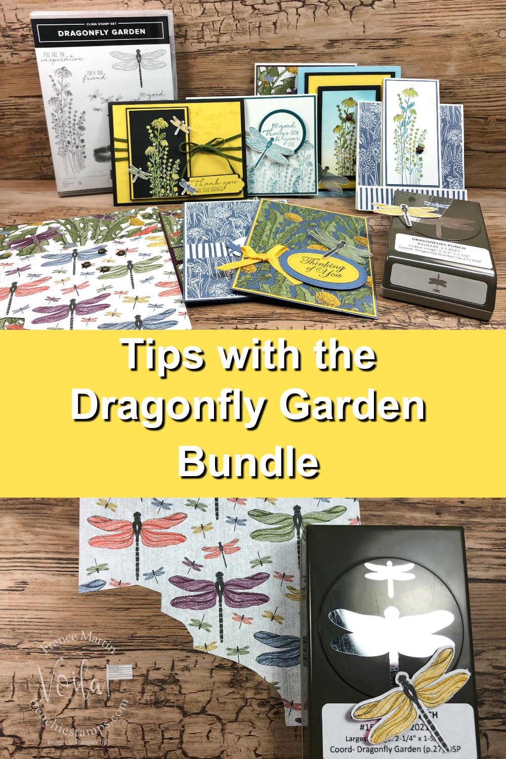 Tips For The Dragonfly Garden Bundle With Punch - Frenchie Stamps