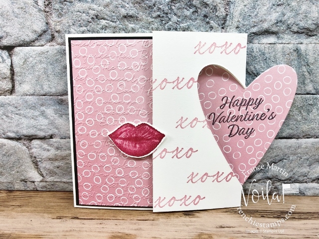 Heart Flap Fold Card - Frenchie Stamps