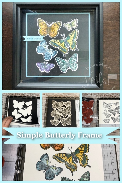 DIY Simple Butterfly Frame - Frenchie Stamps