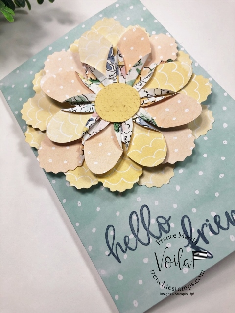 Punch Art Flower With Double Oval Punch and Designer Paper - Frenchie ...