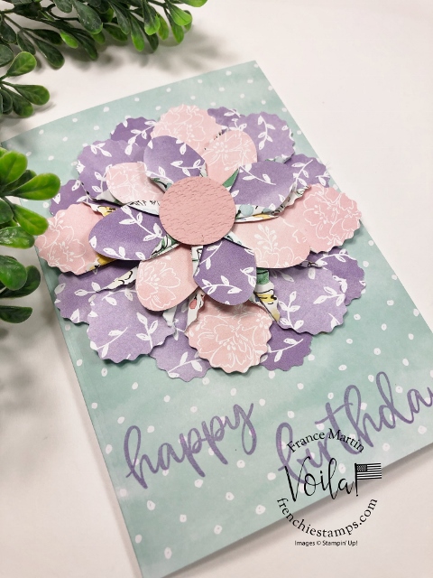 Punch Art Flower With Double Oval Punch and Designer Paper - Frenchie ...