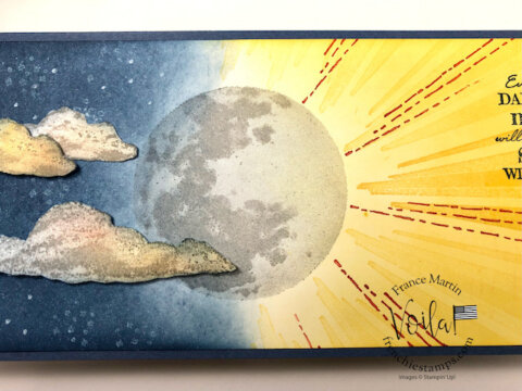 Slim Card with After the Sun and To the Moon Stamp Sets - Frenchie Stamps