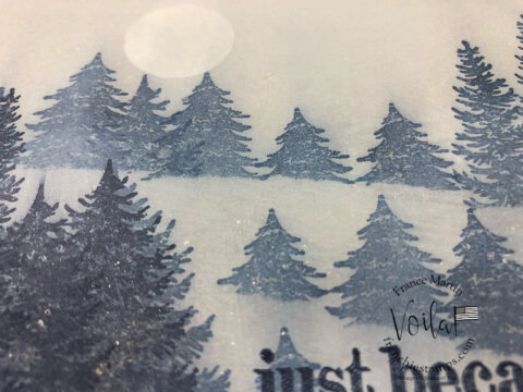 Winter Fog Scenery Stamping Technique - Frenchie Stamps