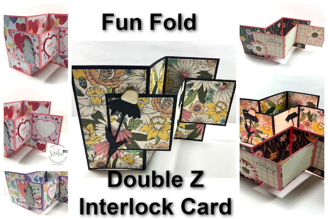 Fun Fold Double Z Interlock Card - Frenchie Stamps