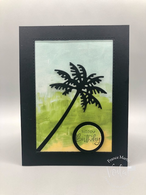 Simple Scenery Card Using Designer Paper - Frenchie Stamps