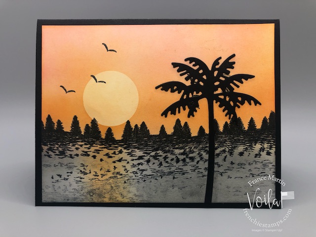 Frenchie and Holly Creating A Beautiful Sunset Scenery On Cards ...