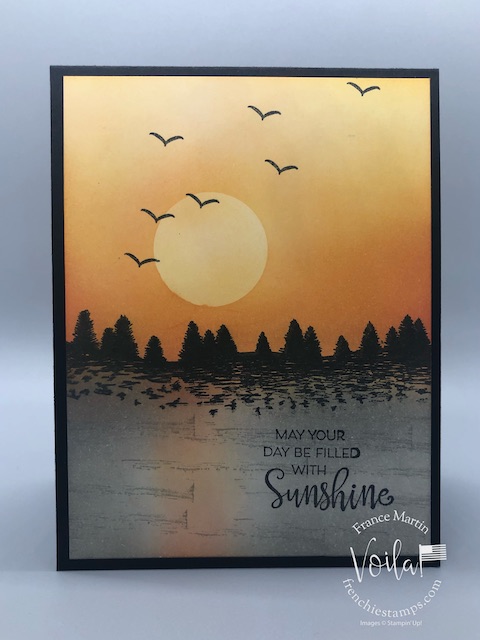 Frenchie and Holly Creating A Beautiful Sunset Scenery On Cards ...