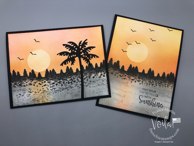 Frenchie and Holly Creating A Beautiful Sunset Scenery On Cards ...