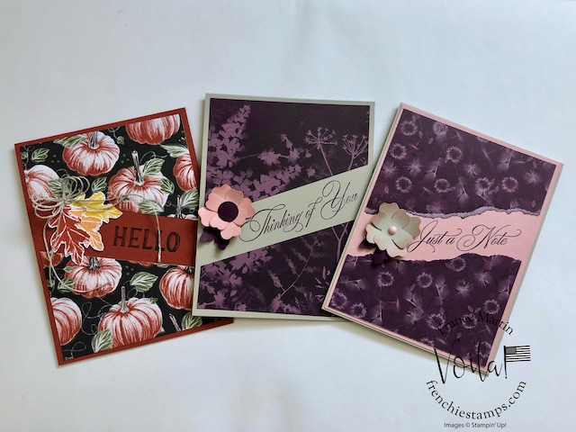 Designer Paper Diagonal Cards - Frenchie Stamps
