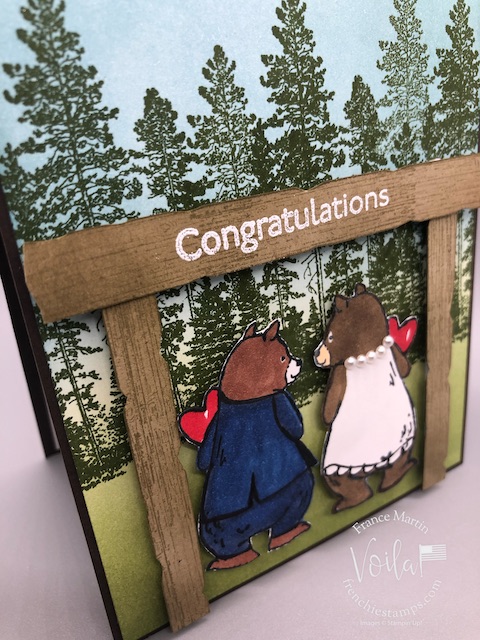 Little Bear Bride & Groom Wedding Card - Frenchie Stamps