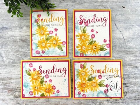 Easy Stamping One Sheet Wonder For Four Cards - Frenchie Stamps