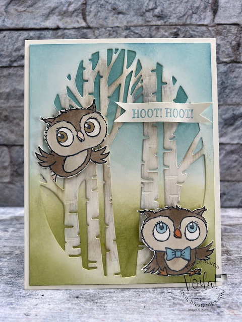 Adorable Owls With Aspen Tree Dies - Frenchie Stamps