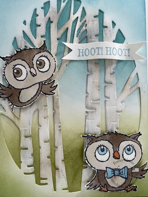 Adorable Owls With Aspen Tree Dies - Frenchie Stamps