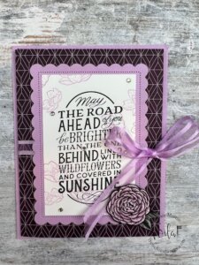 Three Panels Designer Paper Fun Fold Card - Frenchie Stamps