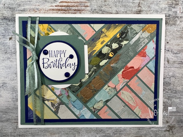 Greeting Cards With Half Inch Strips Of Scrap Paper - Frenchie Stamps