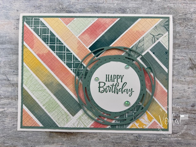 Greeting Cards With Half Inch Strips Of Scrap Paper - Frenchie Stamps