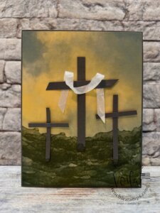 The Three Easter Crosses Card - Frenchie Stamps