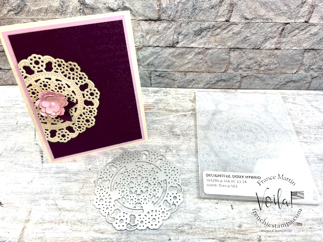 Delightful Doily Hybrid Sample and Tips - Frenchie Stamps