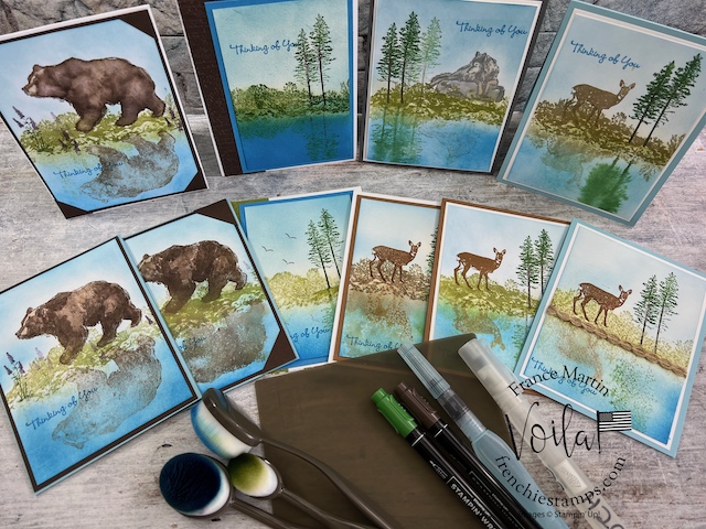 Scenery Reflection Cards - Frenchie Stamps