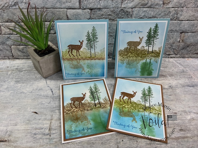 Scenery Reflection Cards - Frenchie Stamps