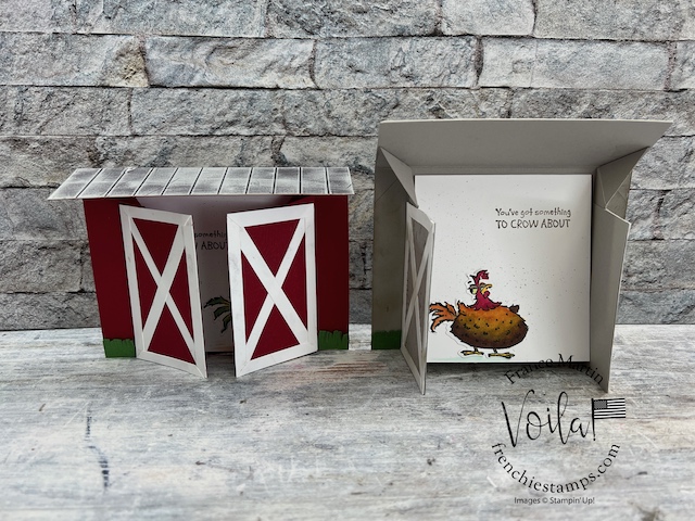 Barn Door Pop-Up Card - Frenchie Stamps