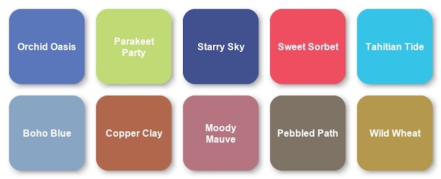 In Color Collection with 40 color combos and 40 cards for Combination ...