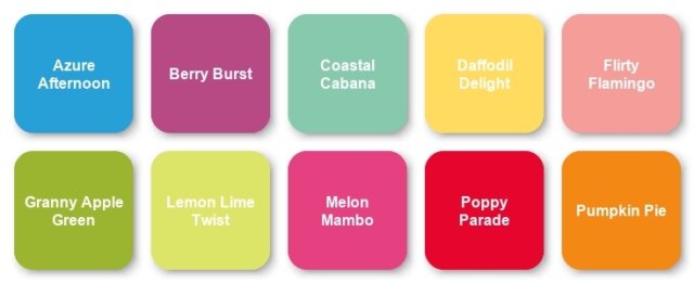 Brights Collection with 40 color combos and 40 cards for Combination ...