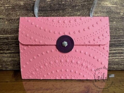 Emboss Dotted Circles Card and Purse - Frenchie Stamps
