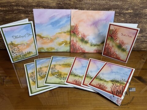 Scenic Greeting Cards Using The Thoughtful Journey Designer Paper ...