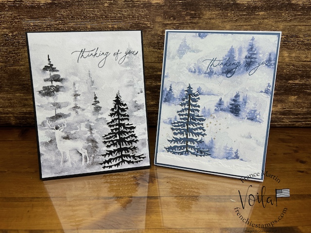 Frosted Forest Stamp Set, Dies, Mask Tip Video - Frenchie Stamps