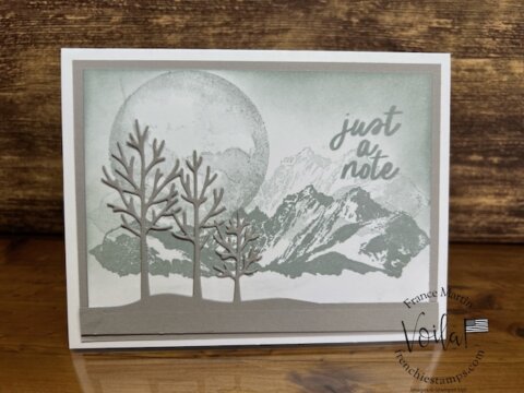 Frosted Forest Stamp Set, Dies, Mask Tip Video - Frenchie Stamps