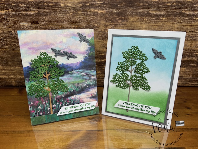 Frosted Forest Stamp Set, Dies, Mask Tip Video - Frenchie Stamps