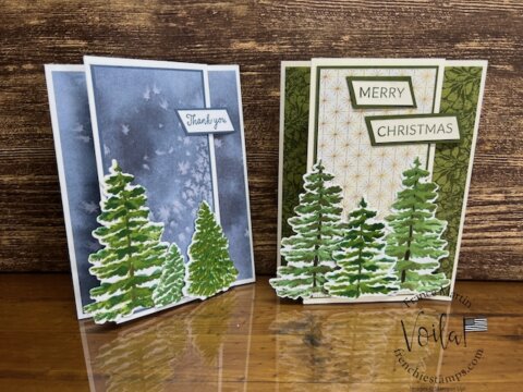 Frosted Forest Stamp Set, Dies, Mask Tip Video - Frenchie Stamps