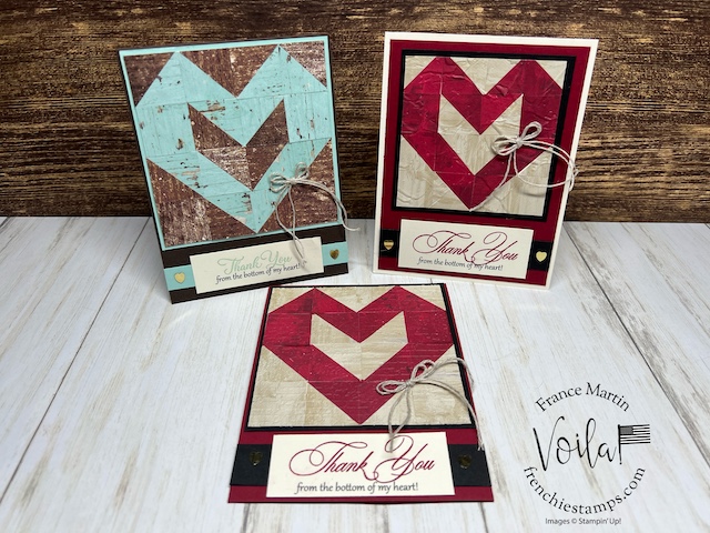 How To Create A Heart Patchwork with Scrap. - Frenchie Stamps