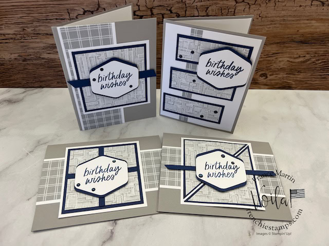 6 x 6 Designer Paper 4 Easy Card Layout - Frenchie Stamps