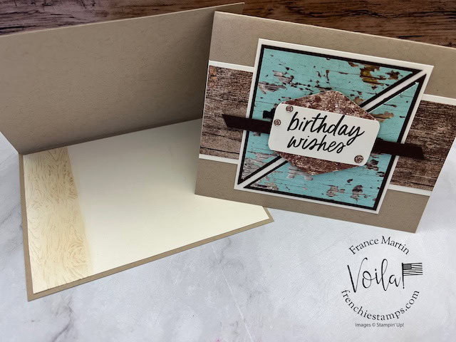 6 x 6 Designer Paper 4 Easy Card Layout - Frenchie Stamps