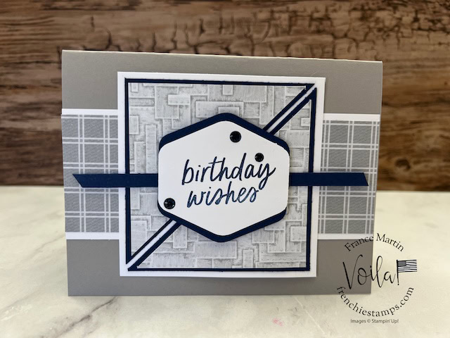 6 x 6 Designer Paper 4 Easy Card Layout - Frenchie Stamps