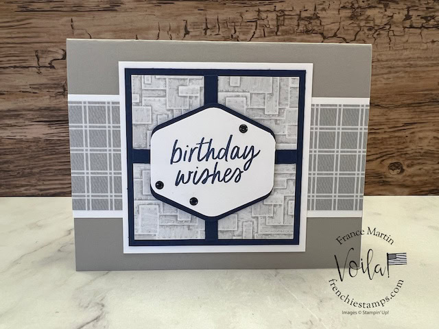 6 x 6 Designer Paper 4 Easy Card Layout - Frenchie Stamps