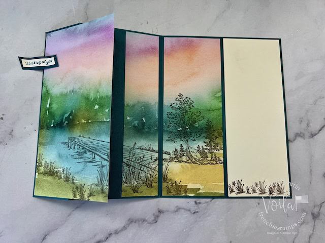 Easy Scenery Fun Fold Card Tutorial – Three Panel Design - Frenchie Stamps